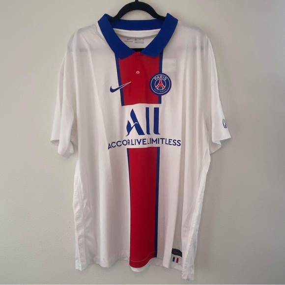 Nike | Shirts | Nike Psg 2202 Away White Jersey | Poshmark